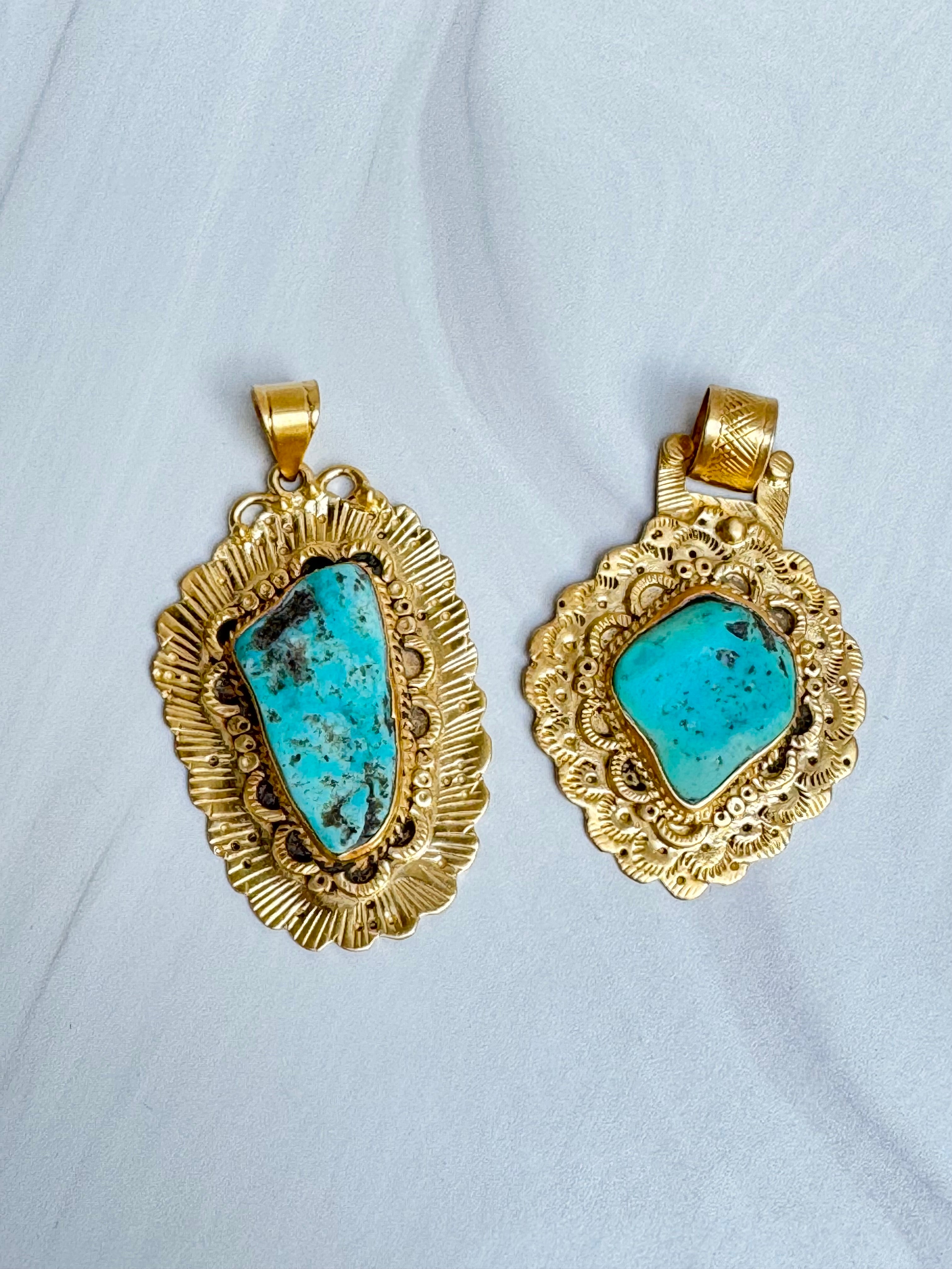 Kingman Turquoise Pendants – Ulka Rocks